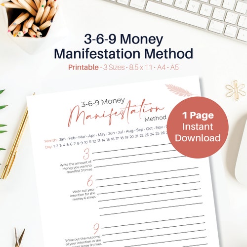 3 6 9 Method 369 Manifestation Law Of Attraction Scripting Etsy