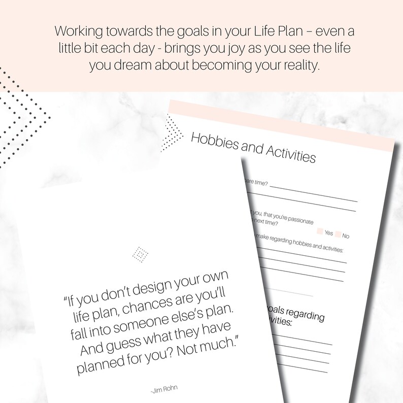 Designing Your Life Plan Workbook - Personal Development - Instant ...