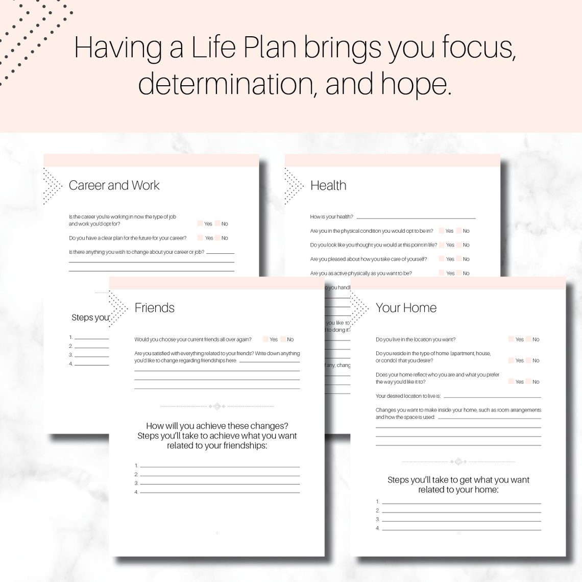 Designing Your Life Plan Workbook - Personal Development - Instant ...