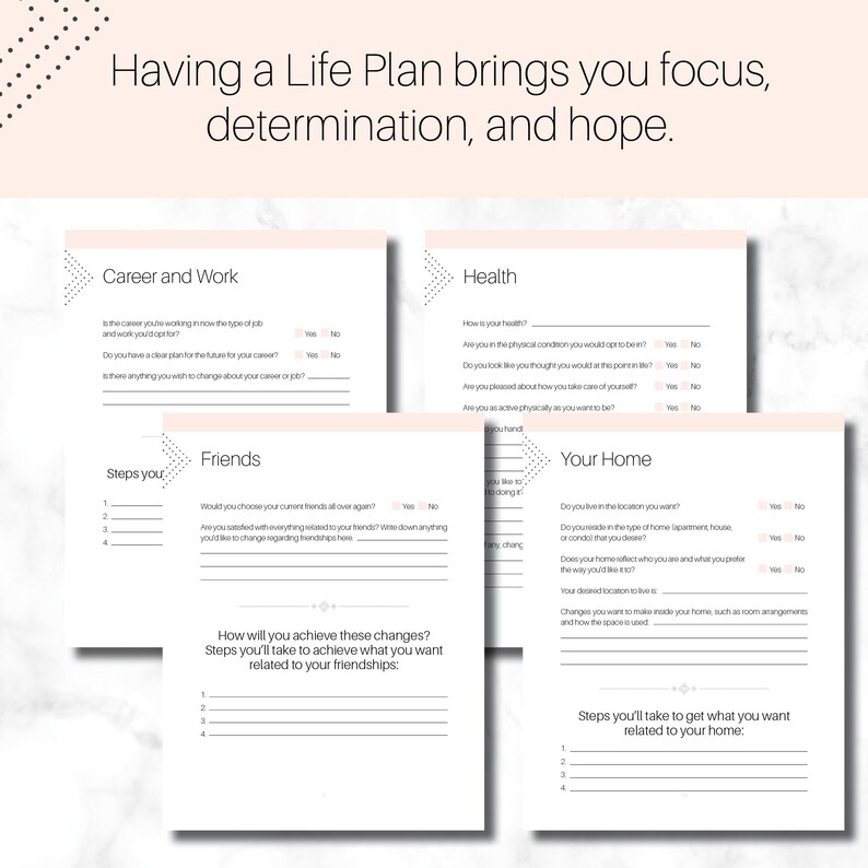Designing Your Life Plan Workbook - Personal Development - Instant ...