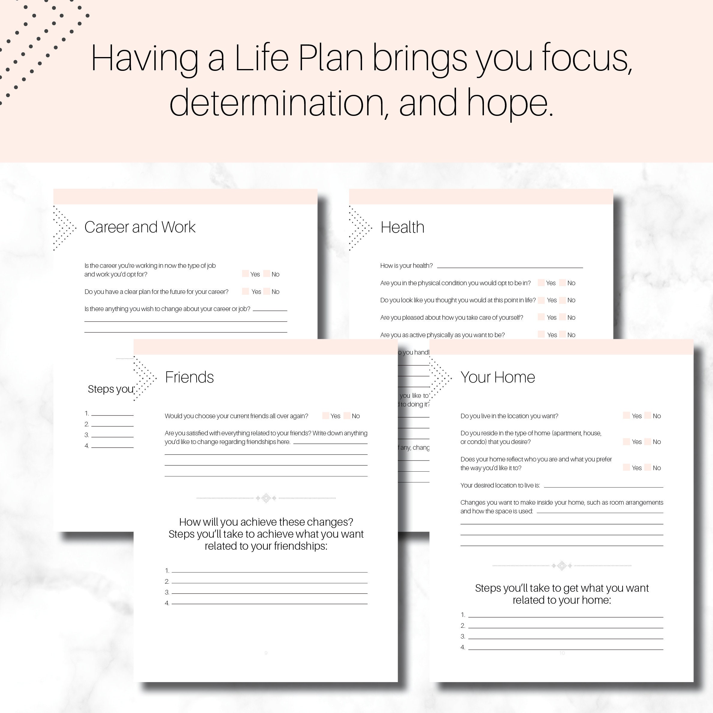 Designing Your Life Plan Workbook - Personal Development - Instant ...
