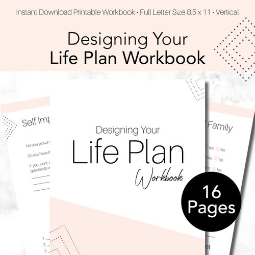 Designing Your Life Plan Workbook Personal Development - Etsy