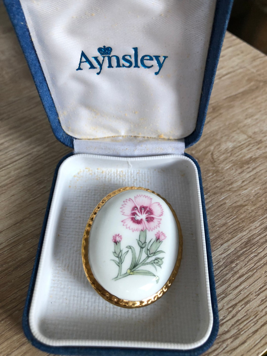 Bone China Aynsley Floral Brooch 1960s - Etsy