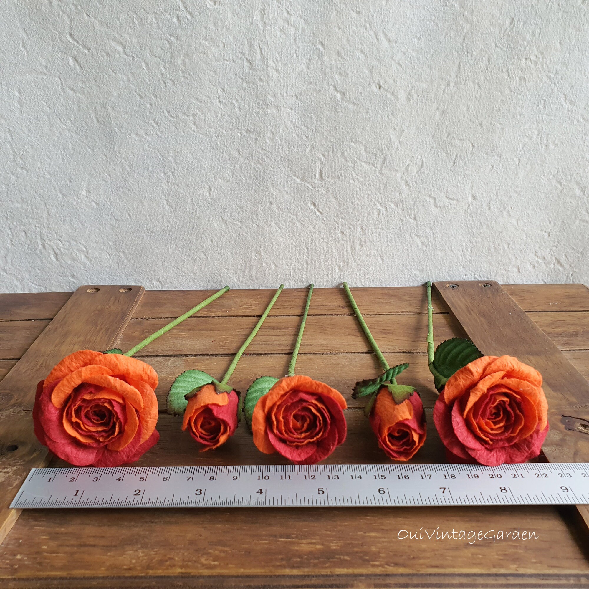 Rainbow Roses in Glass Jar Red Orange Paper Roses Home - Etsy