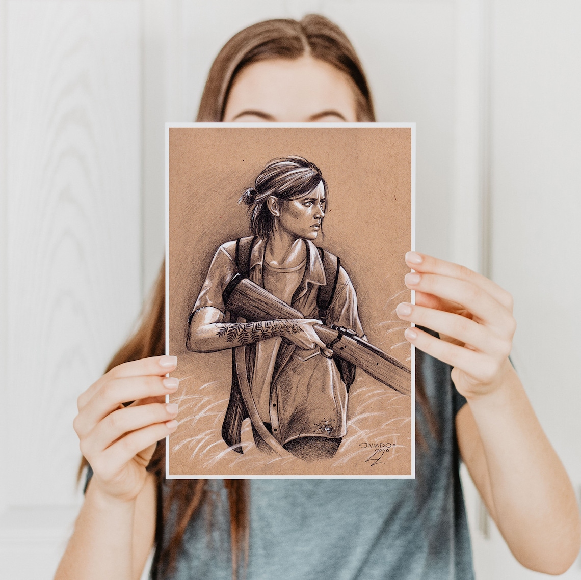 POSTER Ellie From TLOU Pencil Realistic Hand Drawing Fine - Etsy UK