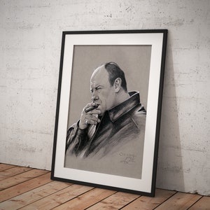 ORIGINAL PORTRAIT Tony S Boss Pencil Realistic Hand Drawing Fine Art ...