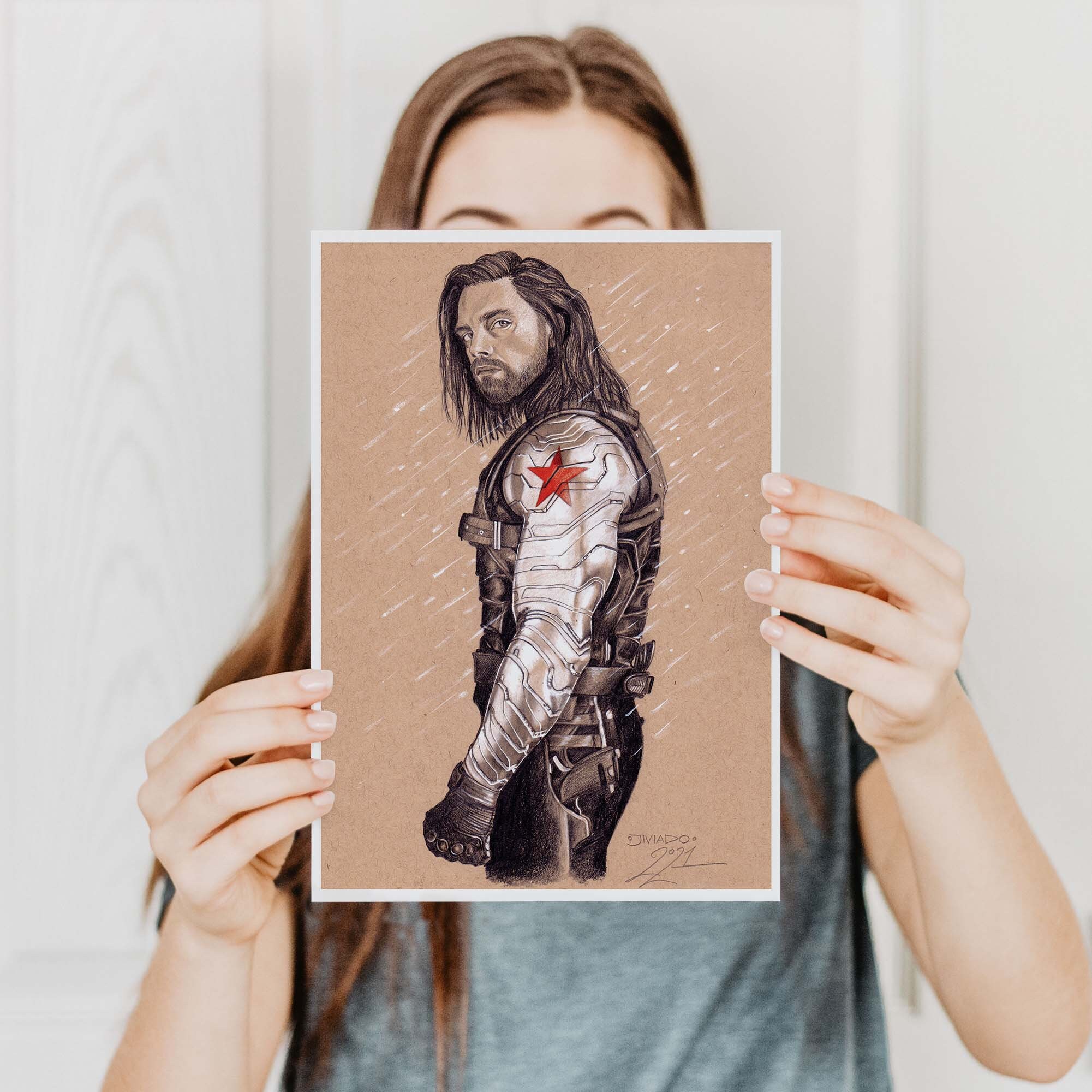 POSTER Bucky Portrait Pencil Realistic Hand Drawing Fine Art - Etsy ...