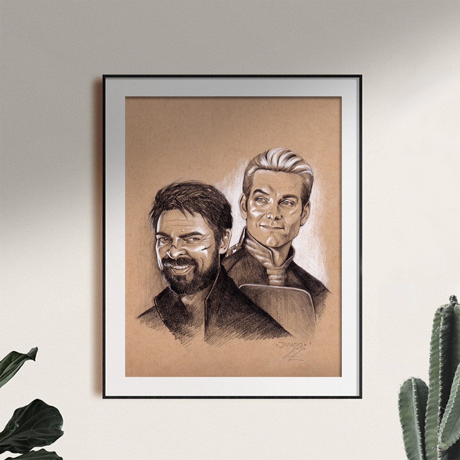 ORIGINAL PORTRAIT Butcher VS Homelander Pencil Realistic - Etsy