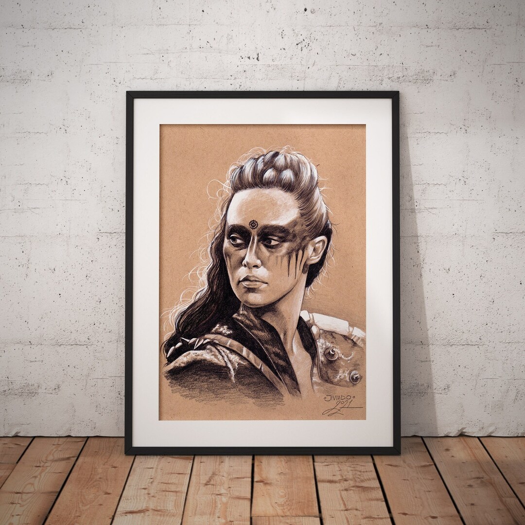 POSTER Lexa Portrait - Pencil Realistic Hand Drawing Fine Art Print ...