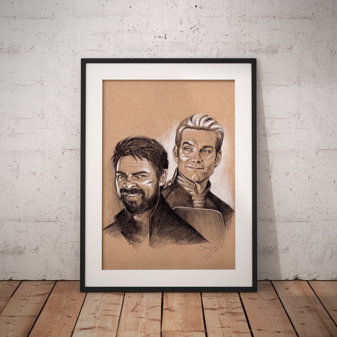 ORIGINAL PORTRAIT Butcher VS Homelander Pencil Realistic - Etsy