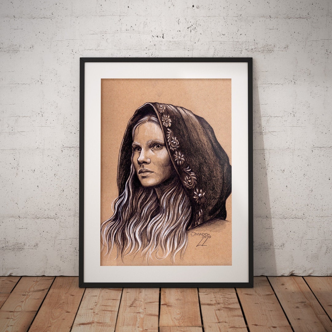 POSTER Ciri Portrait Pencil Realistic Hand Drawing Fine Art Print Home ...