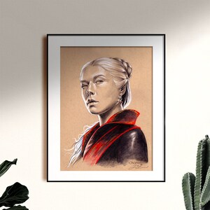ORIGINAL PORTRAIT Princess of Dragon - Pencil Realistic Hand Drawing ...