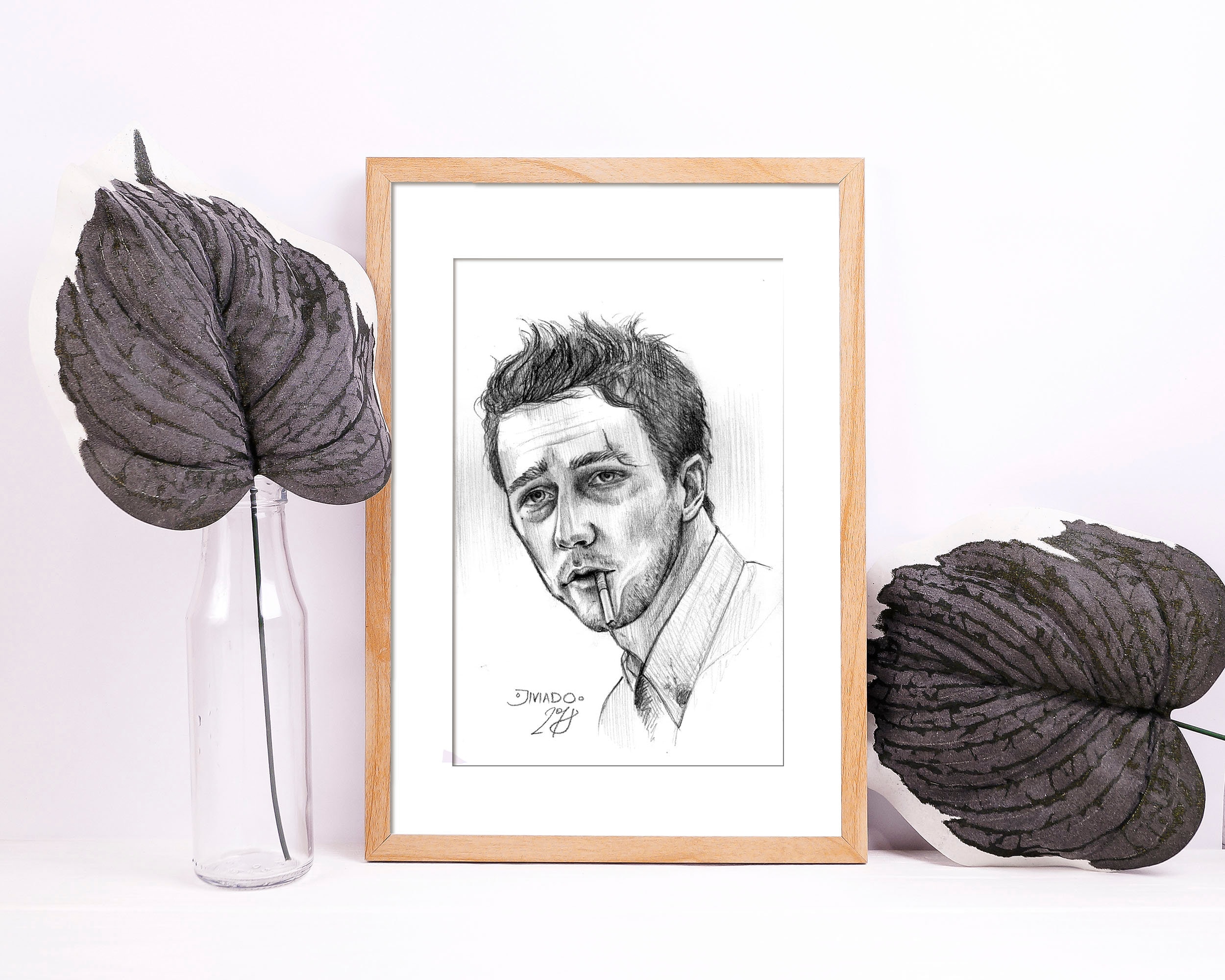 ORIGINAL PORTRAIT the Narrator Sketch Limited Edition Pencil - Etsy