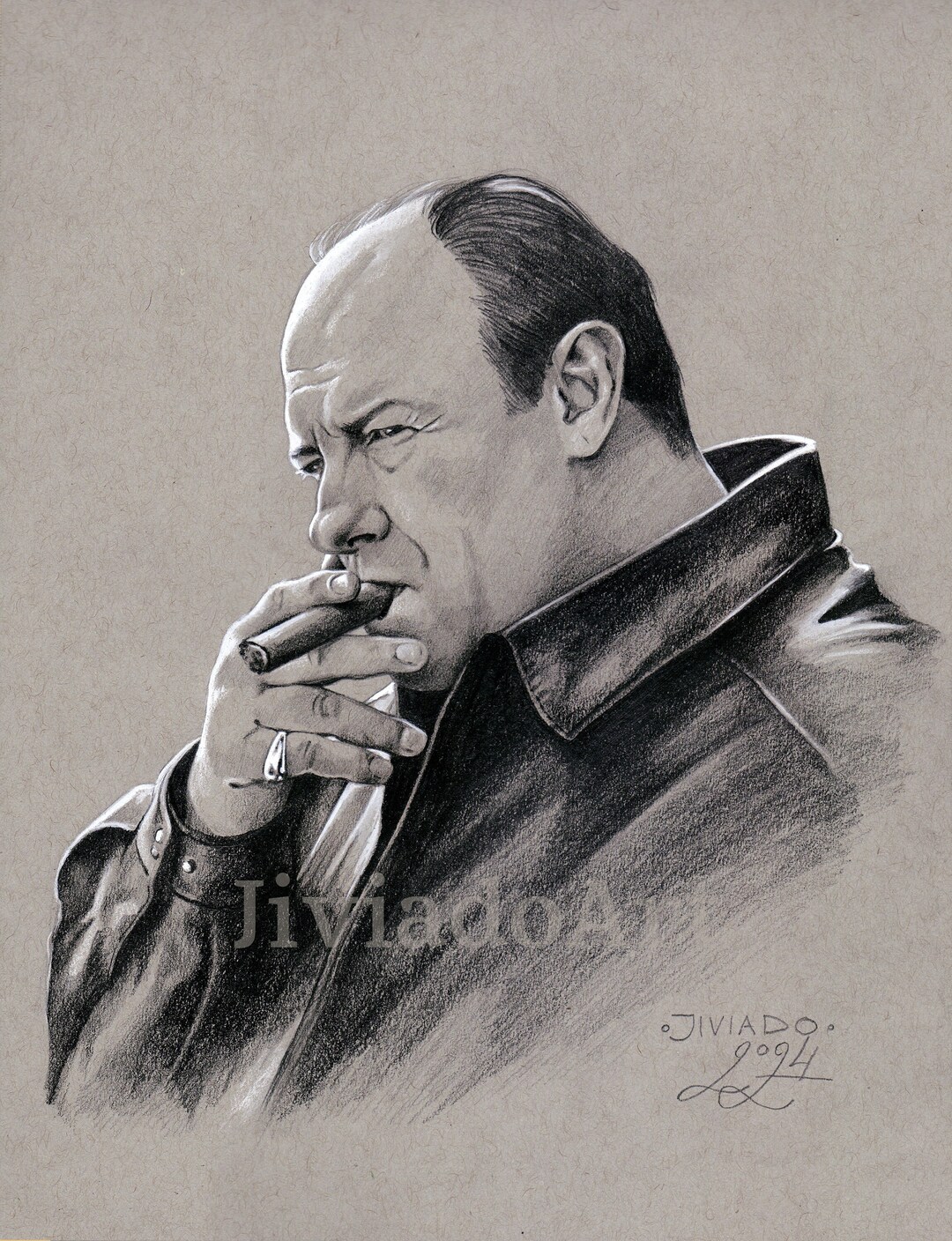 ORIGINAL PORTRAIT Tony S Boss - Pencil Realistic Hand Drawing Fine Art ...