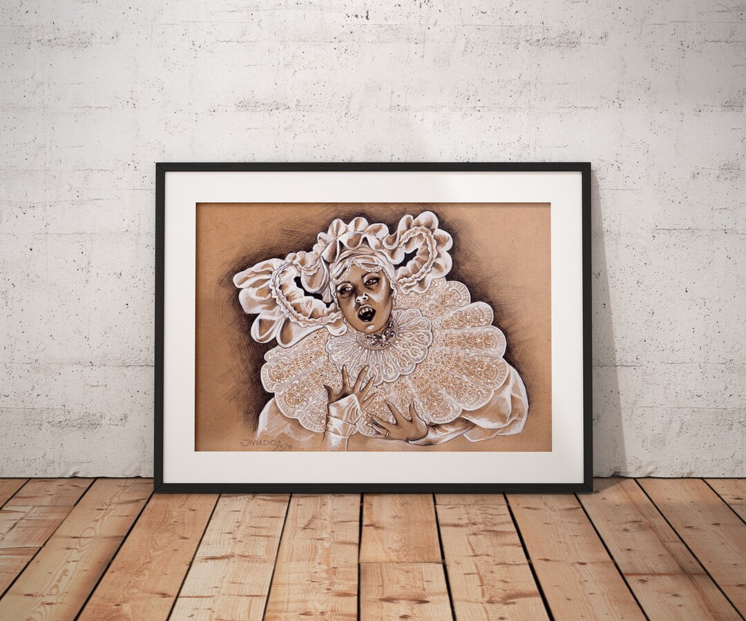 Vampire Lucy Poster – Realistic Pencil Drawing, Gothic Horror Art - Etsy