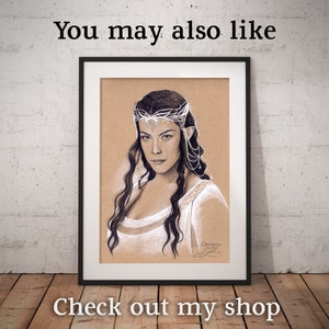 ORIGINAL PORTRAIT Princess of Dragon - Pencil Realistic Hand Drawing ...