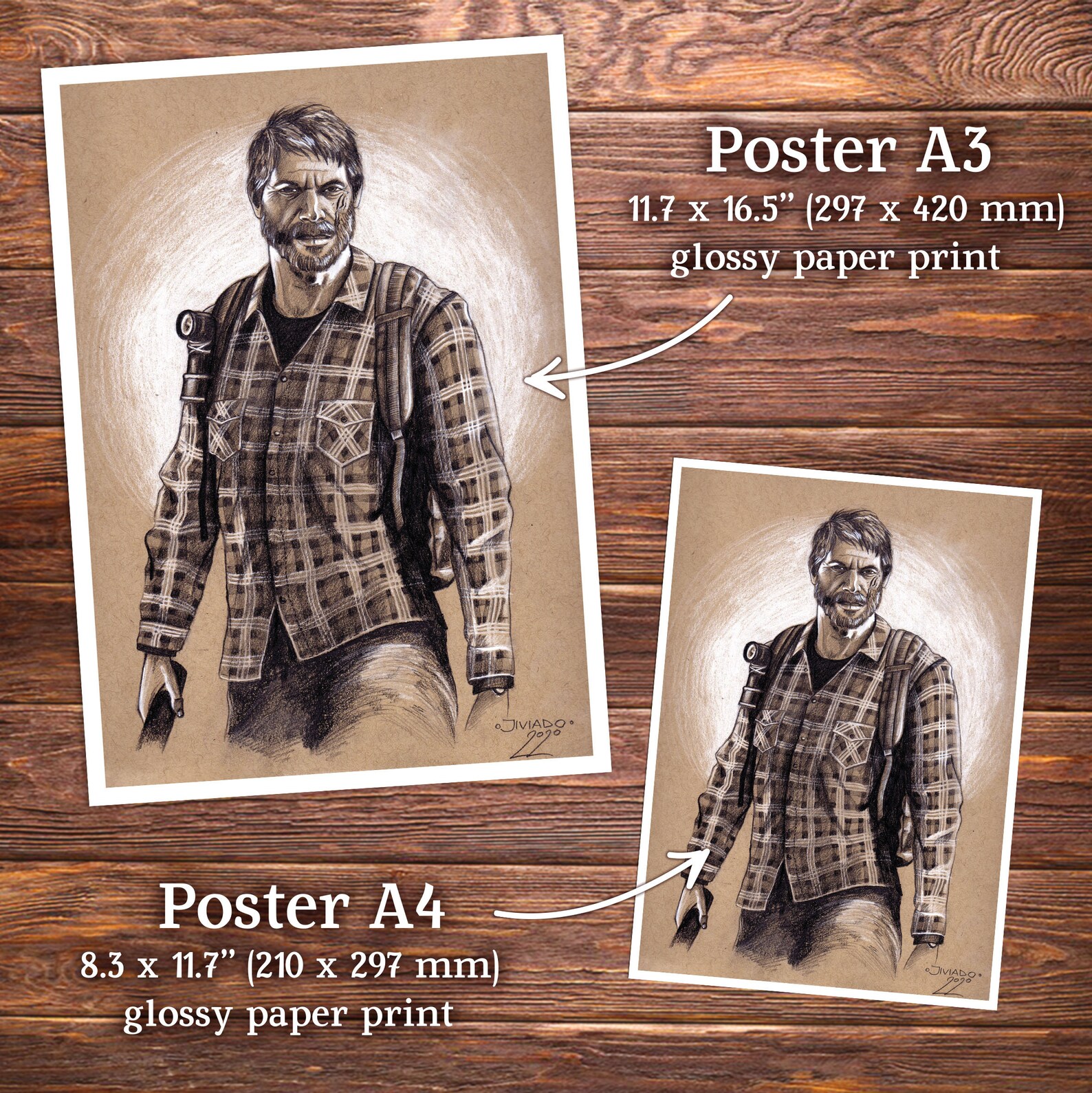 POSTER Joel From TLOU Pencil Realistic Hand Drawing Fine Art - Etsy