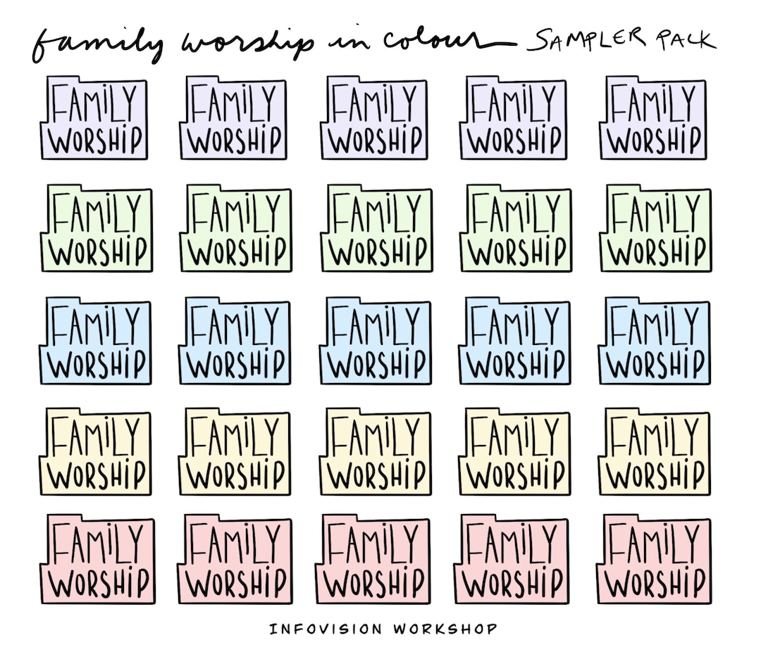 Family Worship Block Letter Stickers for Planner, Journal, Calendar - Etsy