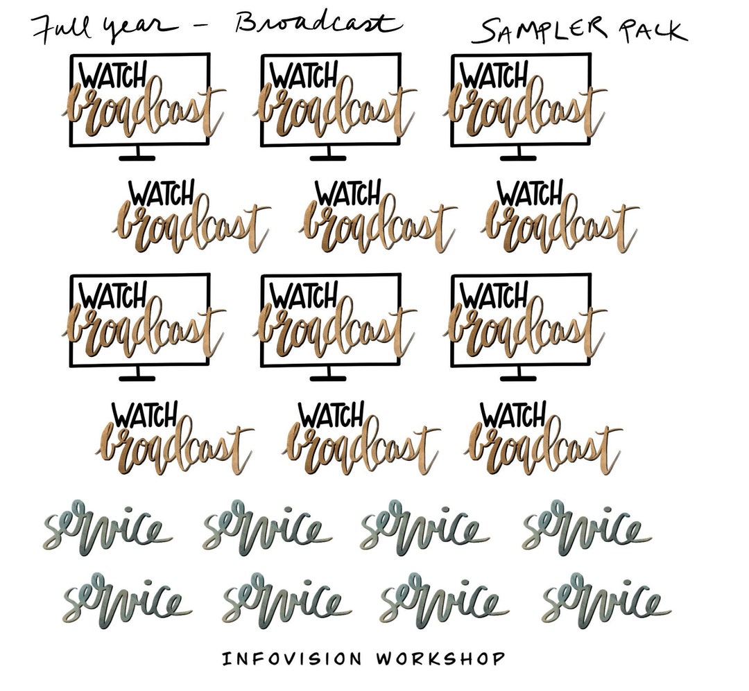 Full Year Broadcast Sampler Pack Stickers Glossy Journal - Etsy