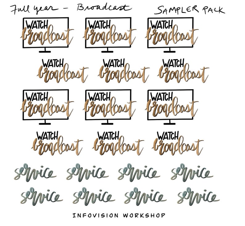Full Year Broadcast Sampler Pack Stickers Glossy Journal - Etsy