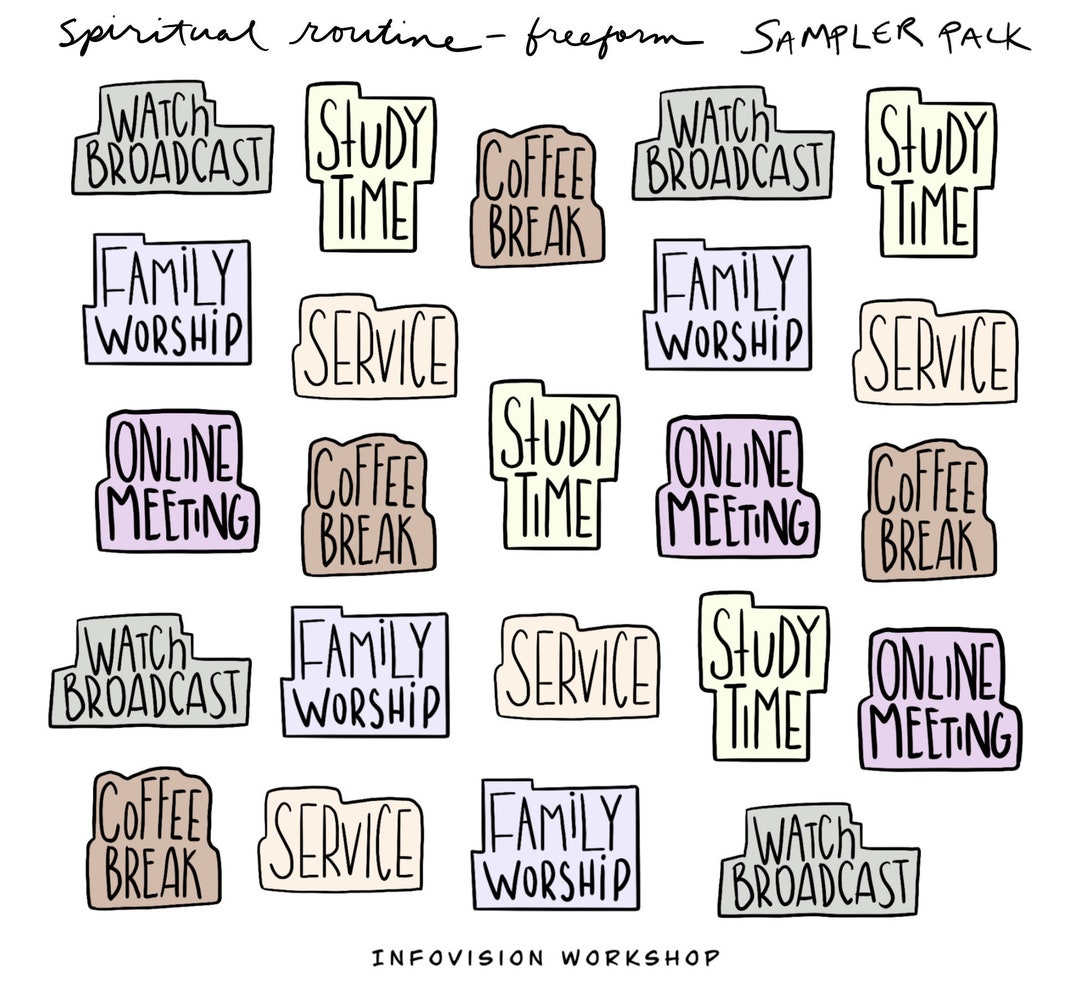 Spiritual Routine-freeform Stickers for Planner Journal - Etsy