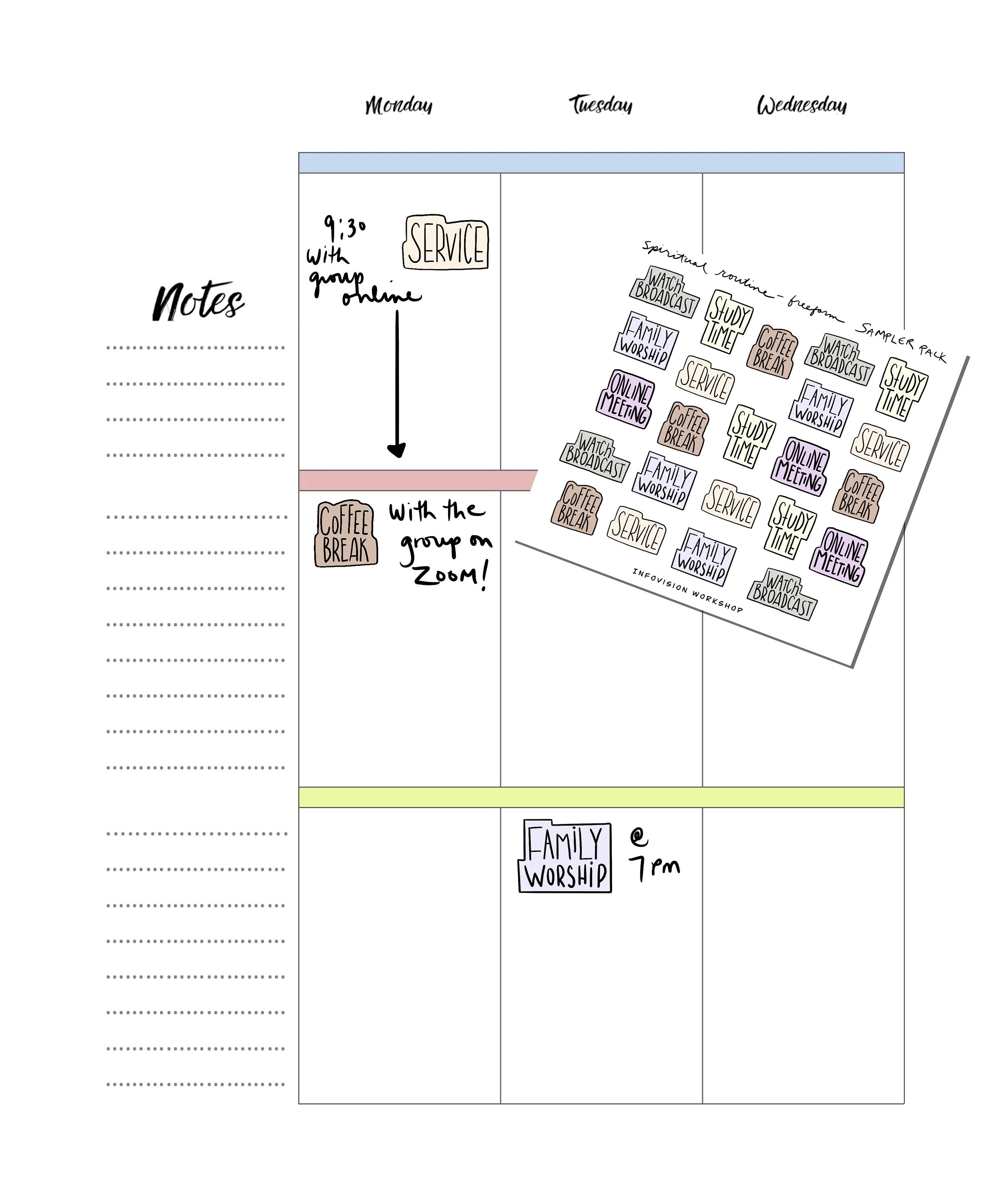 Spiritual Routine-freeform Stickers for Planner Journal - Etsy