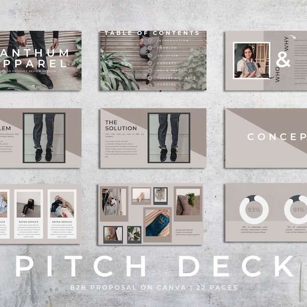B2b Canva Pitch Deck - Etsy
