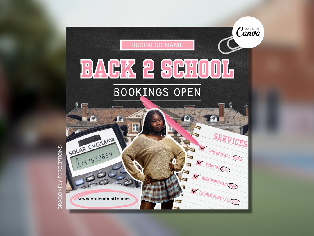 2 Pack School Flyer Template, Back to School Flyer, Back 2 School Flyer ...