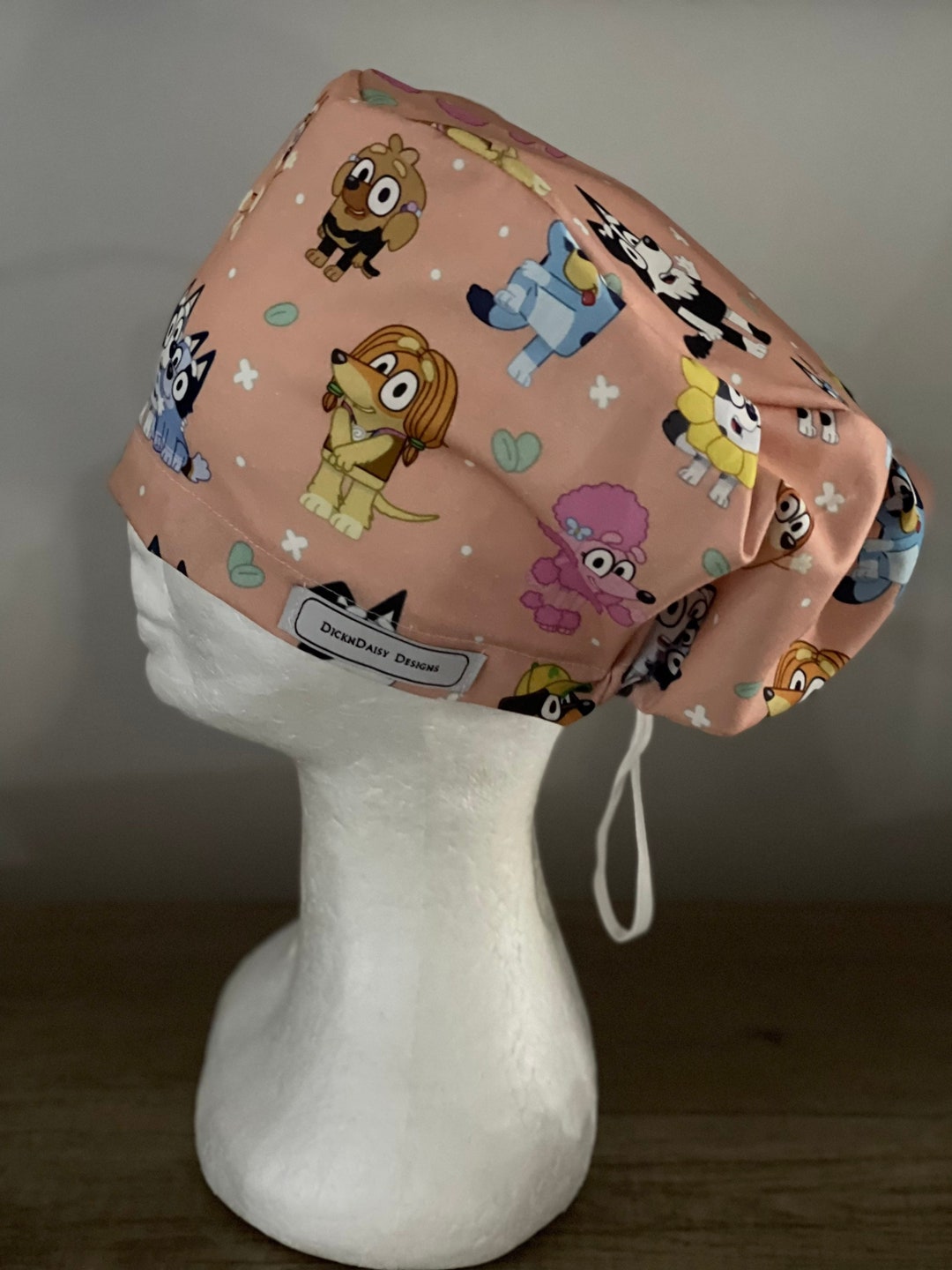 Euro Scrub Cap, Scrub Hat, Theatre Cap, Bluey Scrub Cap, European Style ...