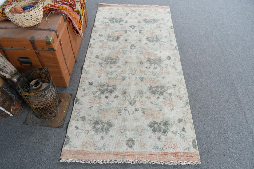 Vintage Rug, 3x6 Accent Rugs, Turkish Rug, Antique Oushak Rugs, Rugs ...