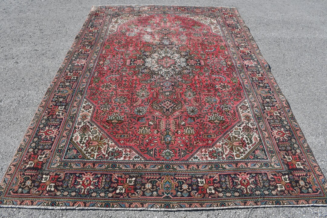 Large Rug Turkish Rug 6.2x9.1 Ft Living Room Rug Vintage - Etsy