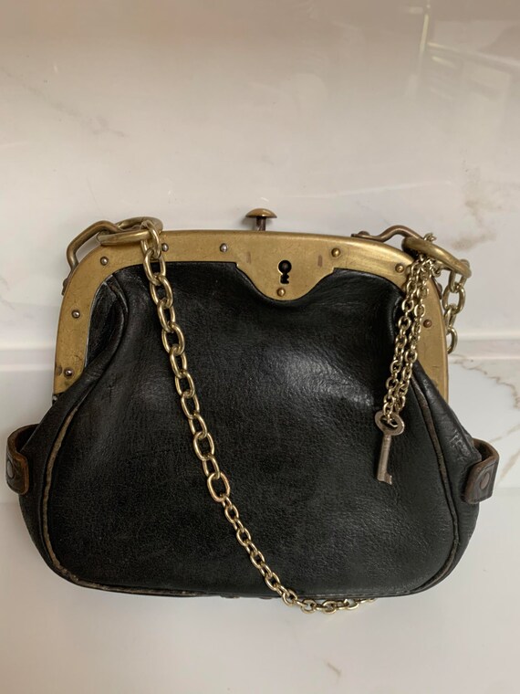 Antique train conductor's bag, rare and collectable l… - Gem