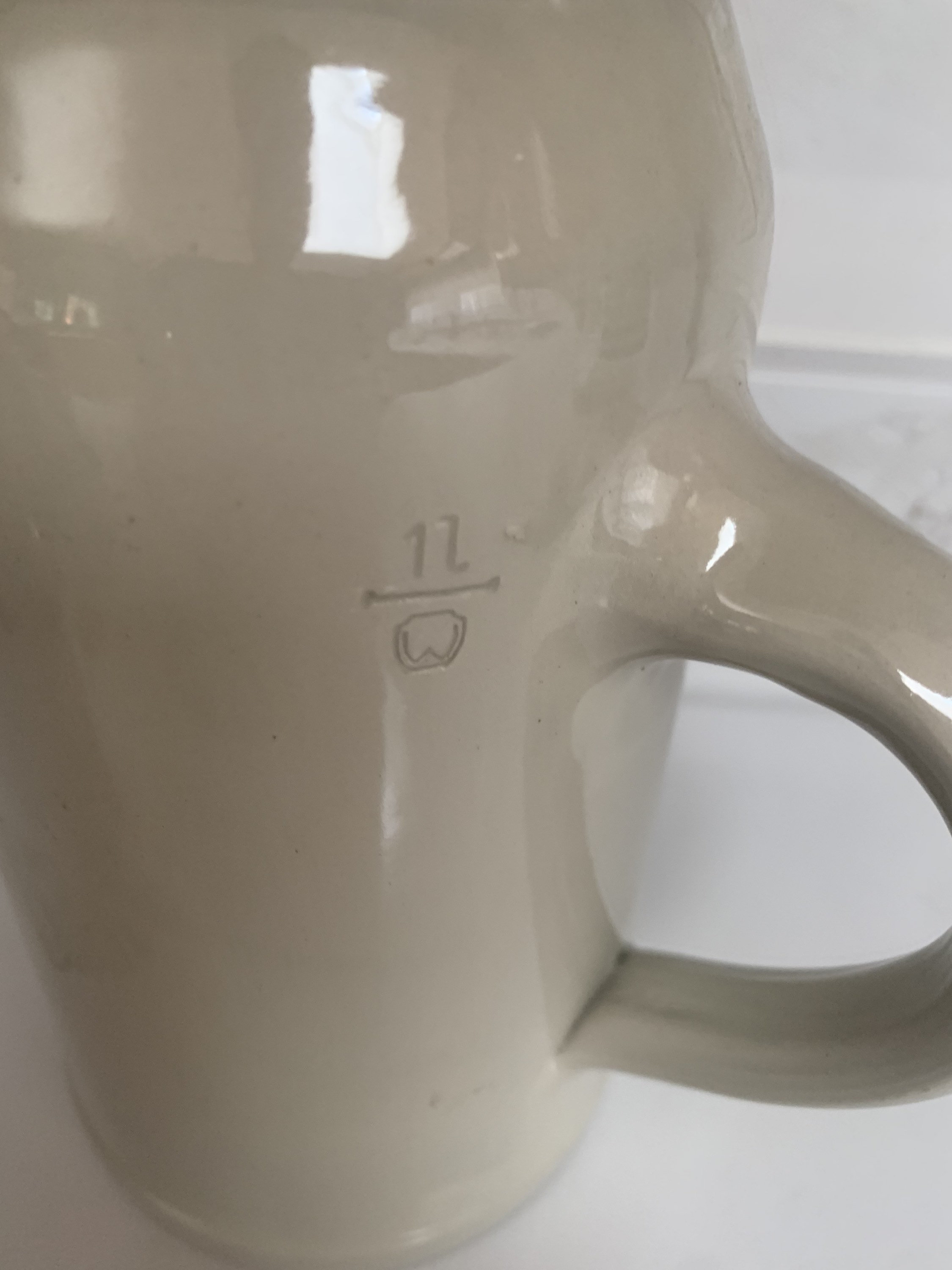 Vintage Ceramic Grey German 1 Liter Beer Mug Octoberfest Beer Lover ...