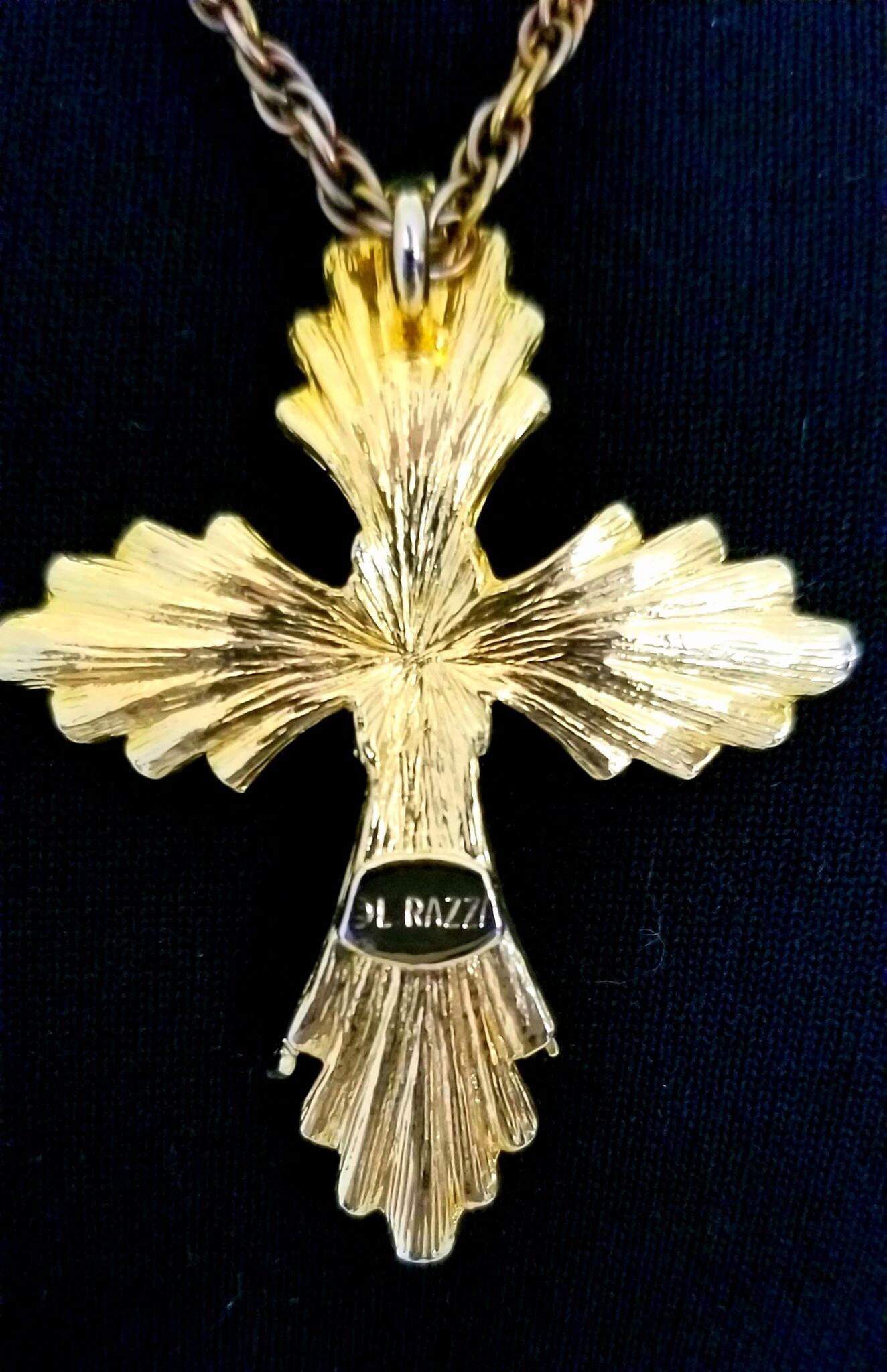 Vintage Elegant Gold Tone CROSS From 1970s, UNISEX, Signed Italian ...