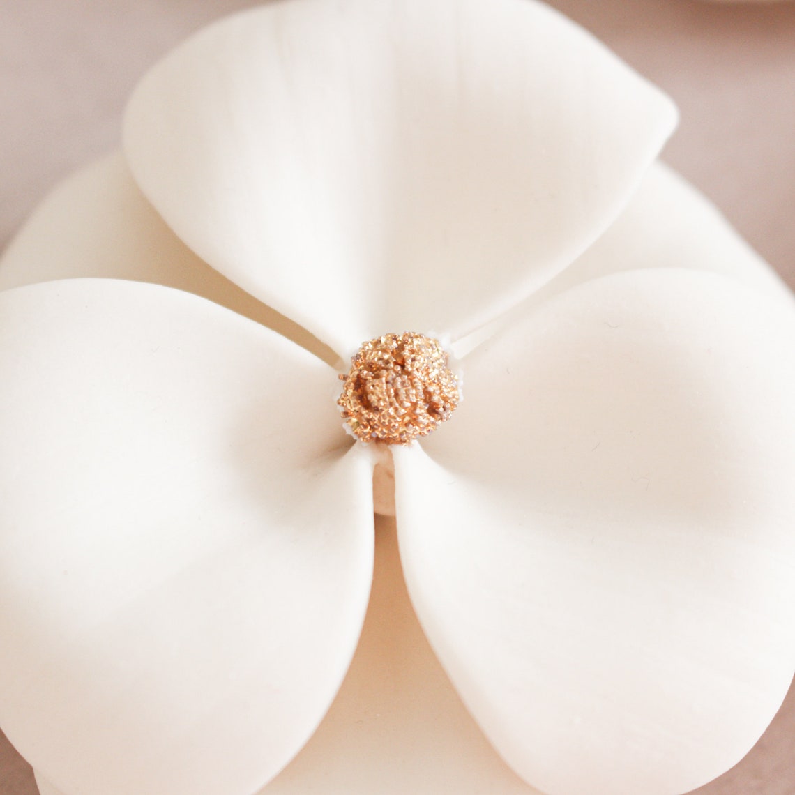 9 Porcelain and Gold Pompon Flowers for Wall Decoration - Etsy