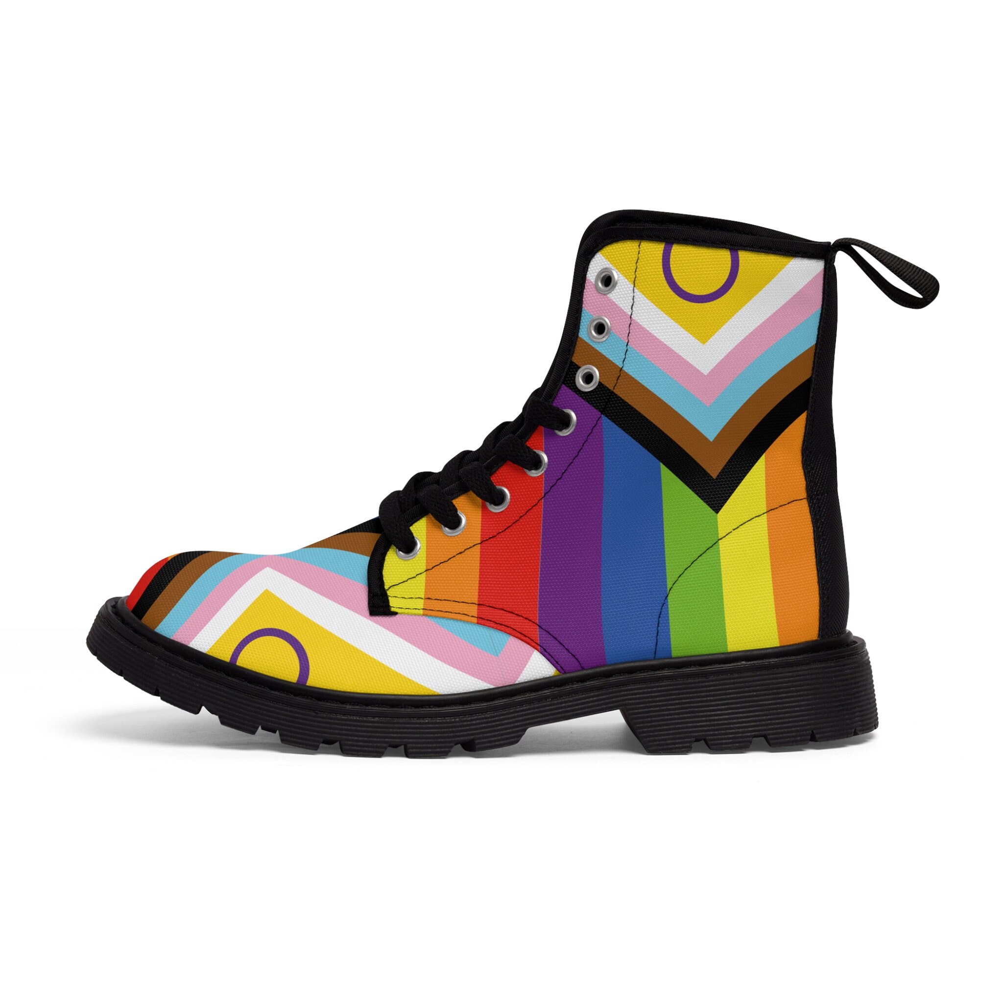 Intersex Progressive Pride Flag Men's Canvas Boots - Etsy