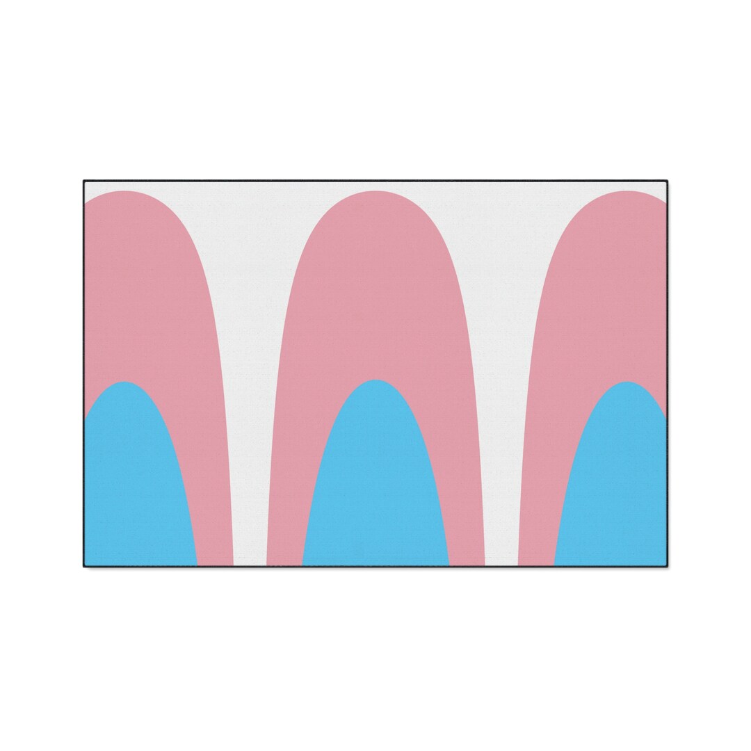 Transgender Flag Nail Design Heavy Duty Floor Mat - Etsy