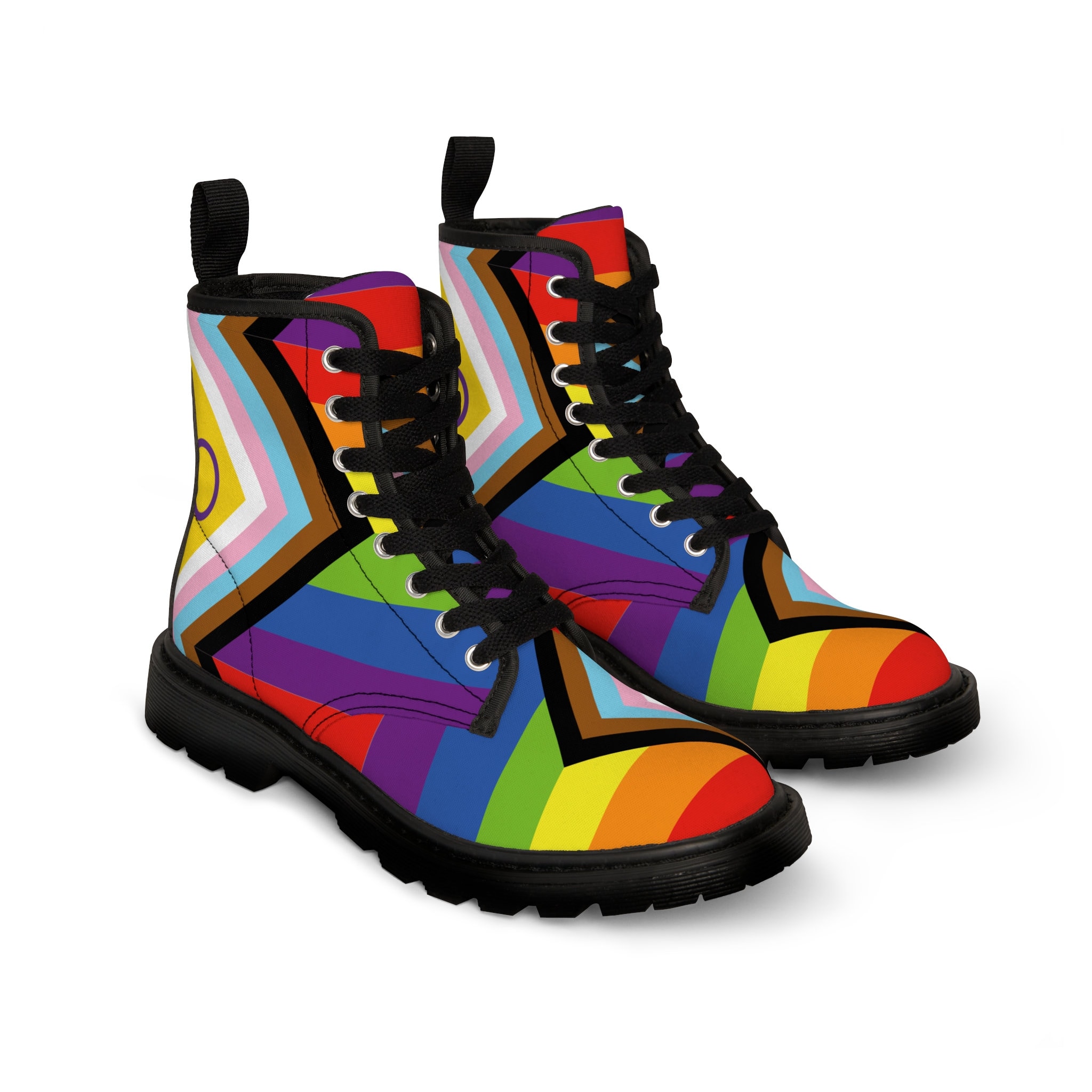 Intersex Progressive Pride Flag Men's Canvas Boots - Etsy