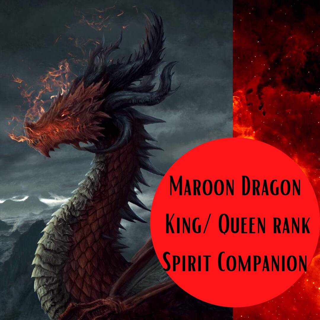 Custom Conjure Maroon Dragon Spirit Companion Black and Red Dragon ...