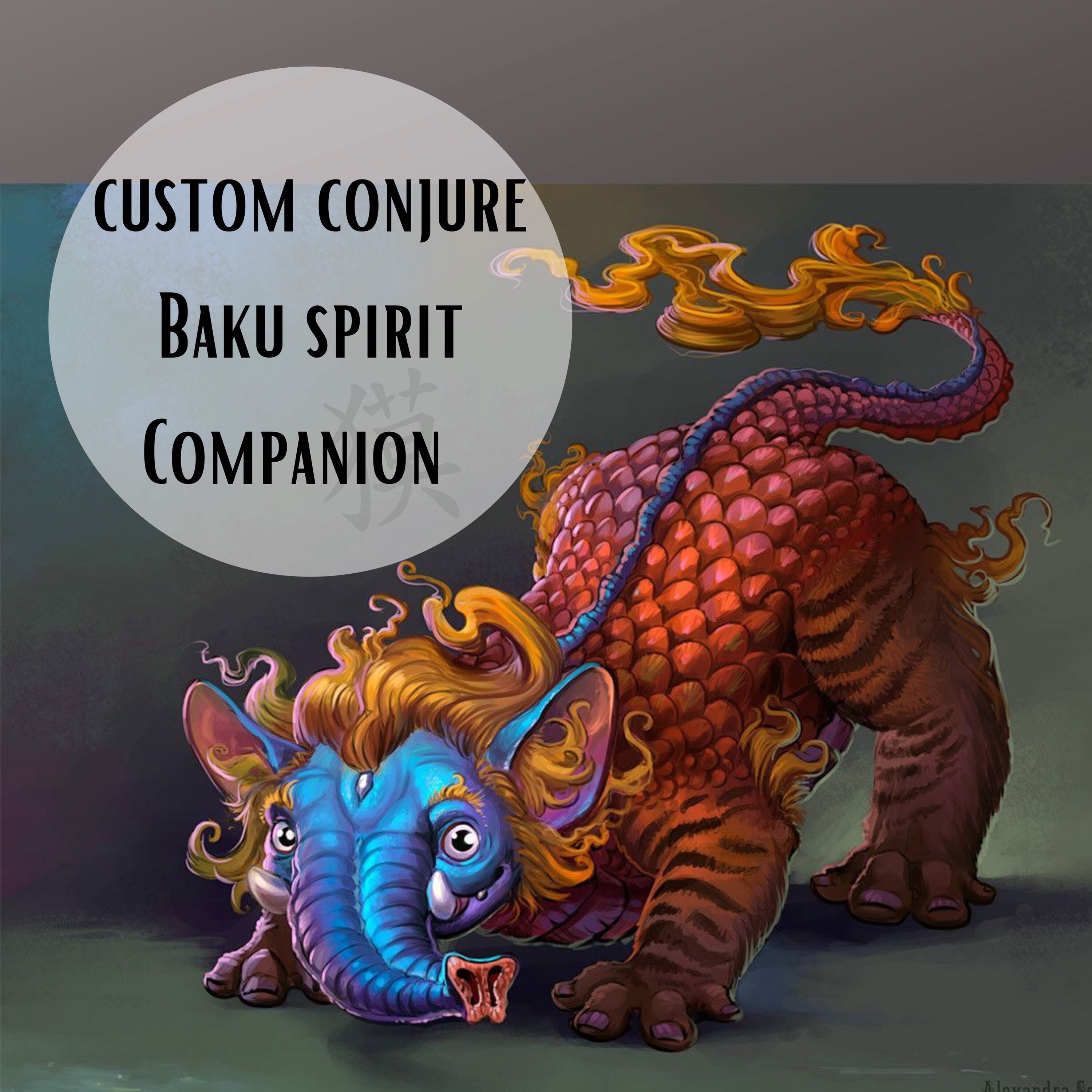 Custom Conjure Japanese Baku Spirit Companion Protection Good - Etsy UK