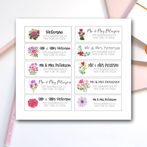 Birthday Return Address Label Templates