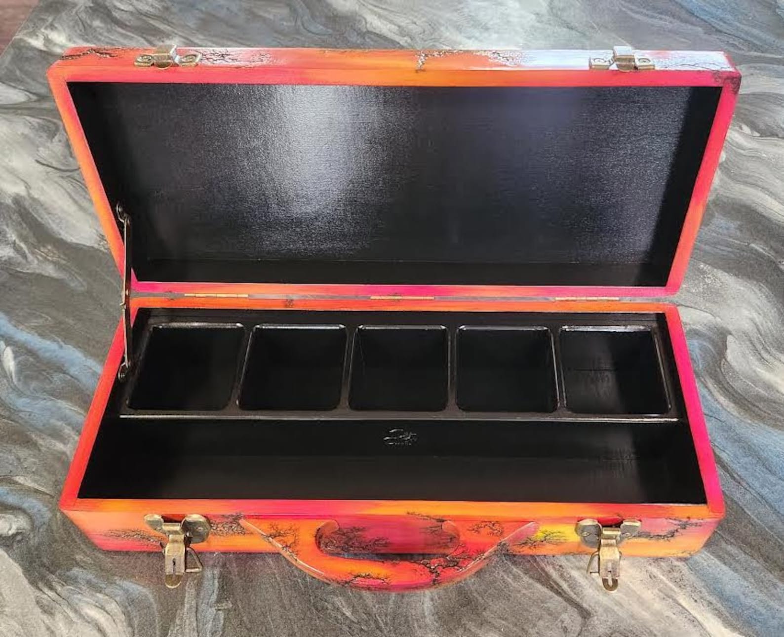 Commander Multi Deck Box, Painted & Stained, Color Options, EDH ...