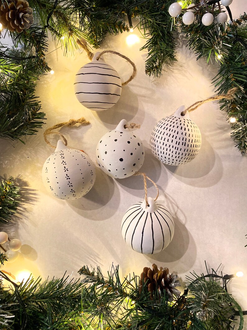Hand Painted Ceramic Bauble - Etsy UK