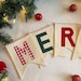 Merry Christmas Bunting - Etsy