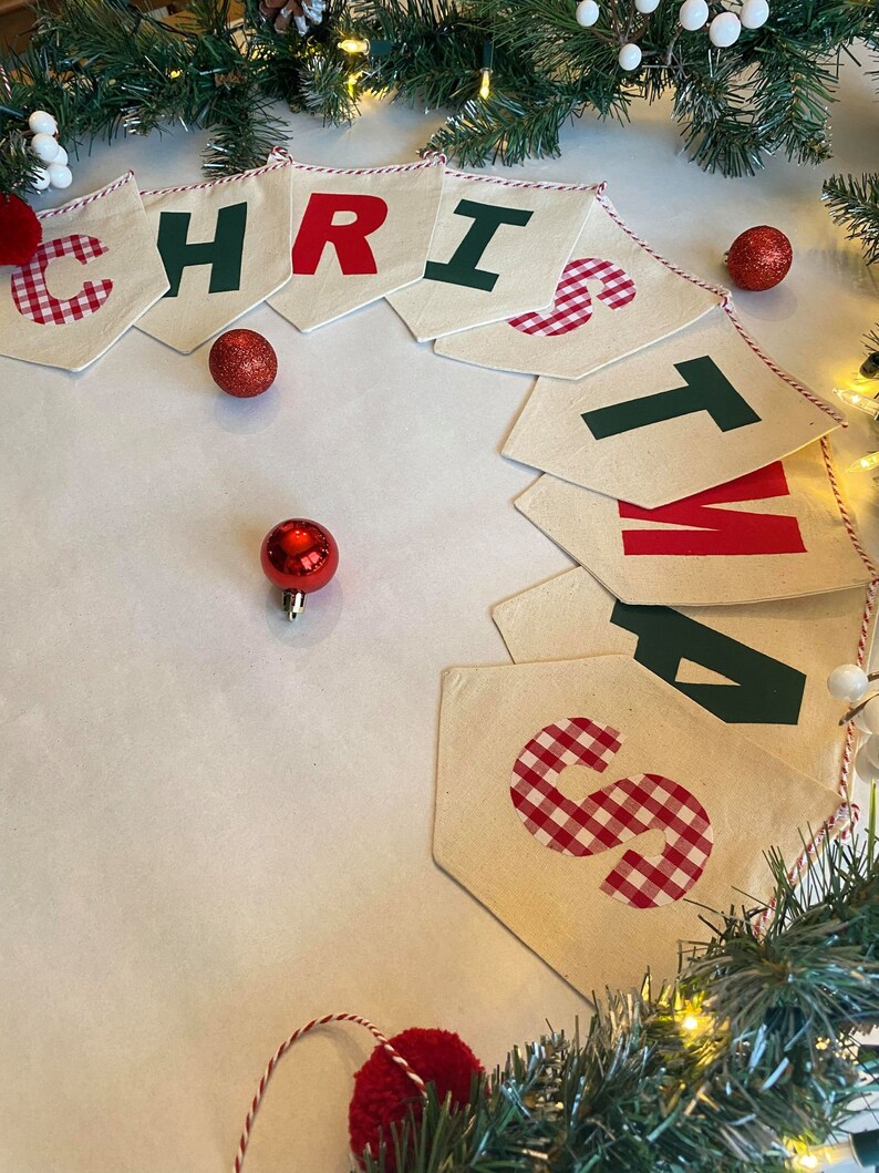 Merry Christmas Bunting - Etsy