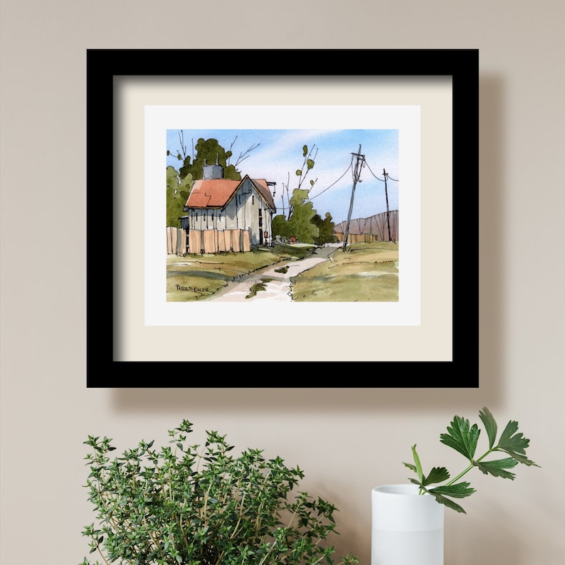 Paint Along Coloring Page, Fine Art Wall Print and Greeting Card ...