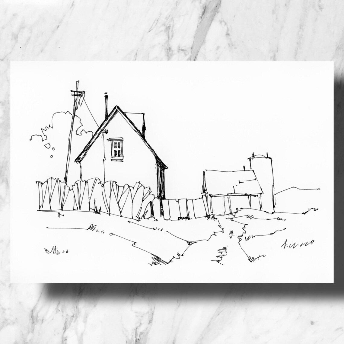 Paint Along Coloring Page, Fine Art Wall Print up to 11 X 14 ...