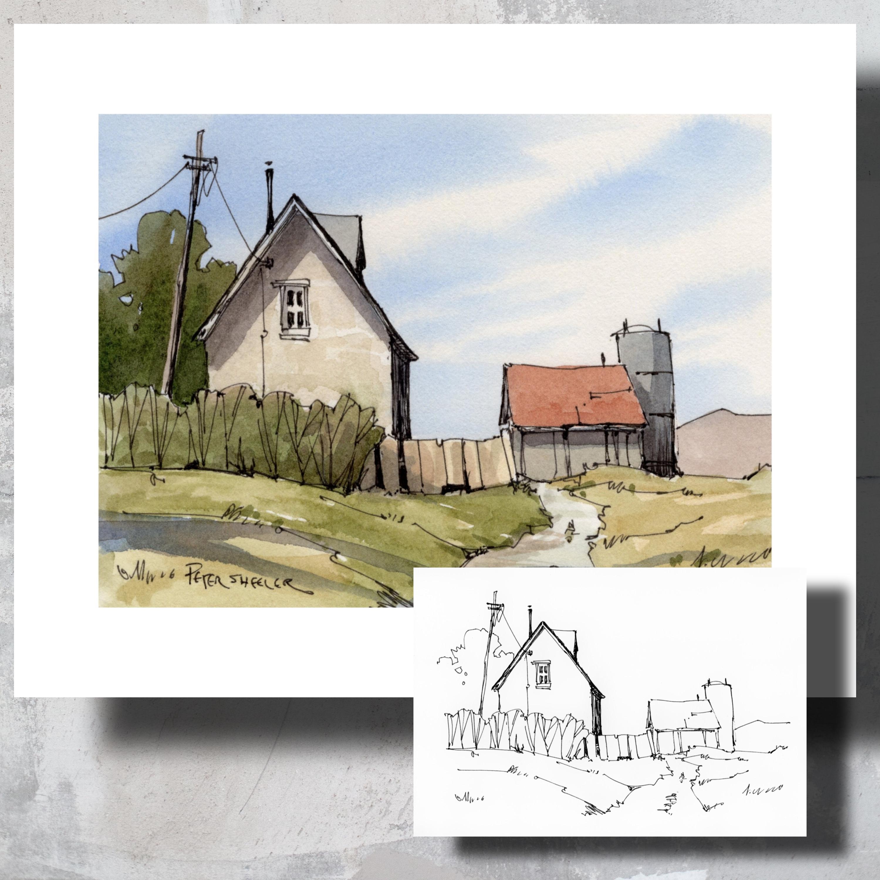 Paint Along Coloring Page, Fine Art Wall Print up to 11 X 14 ...