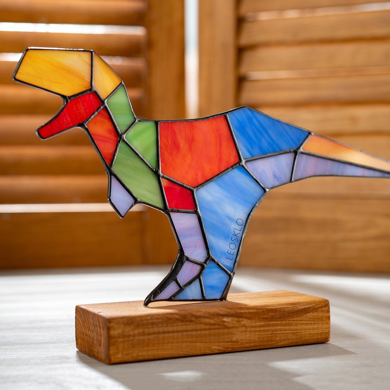 Stained Glass Dinosaur - Etsy