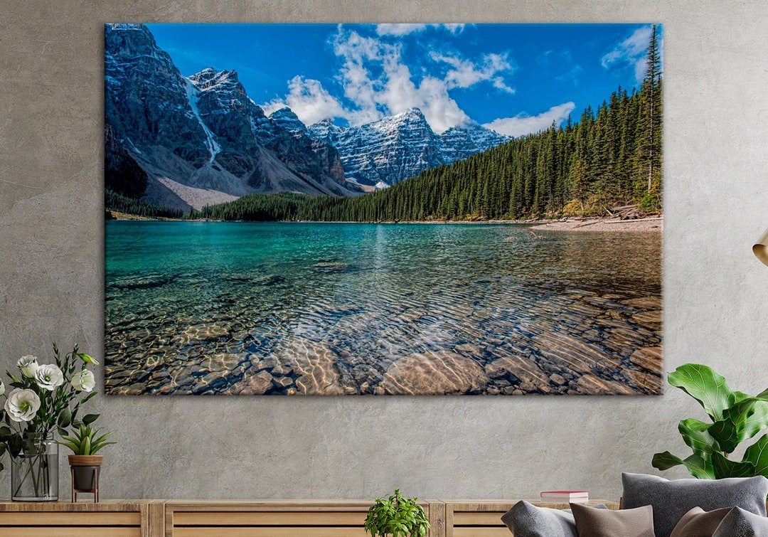 Mountain Lake Wall Art Mountain Lake Print Wall Art Mountain Lake Decor ...